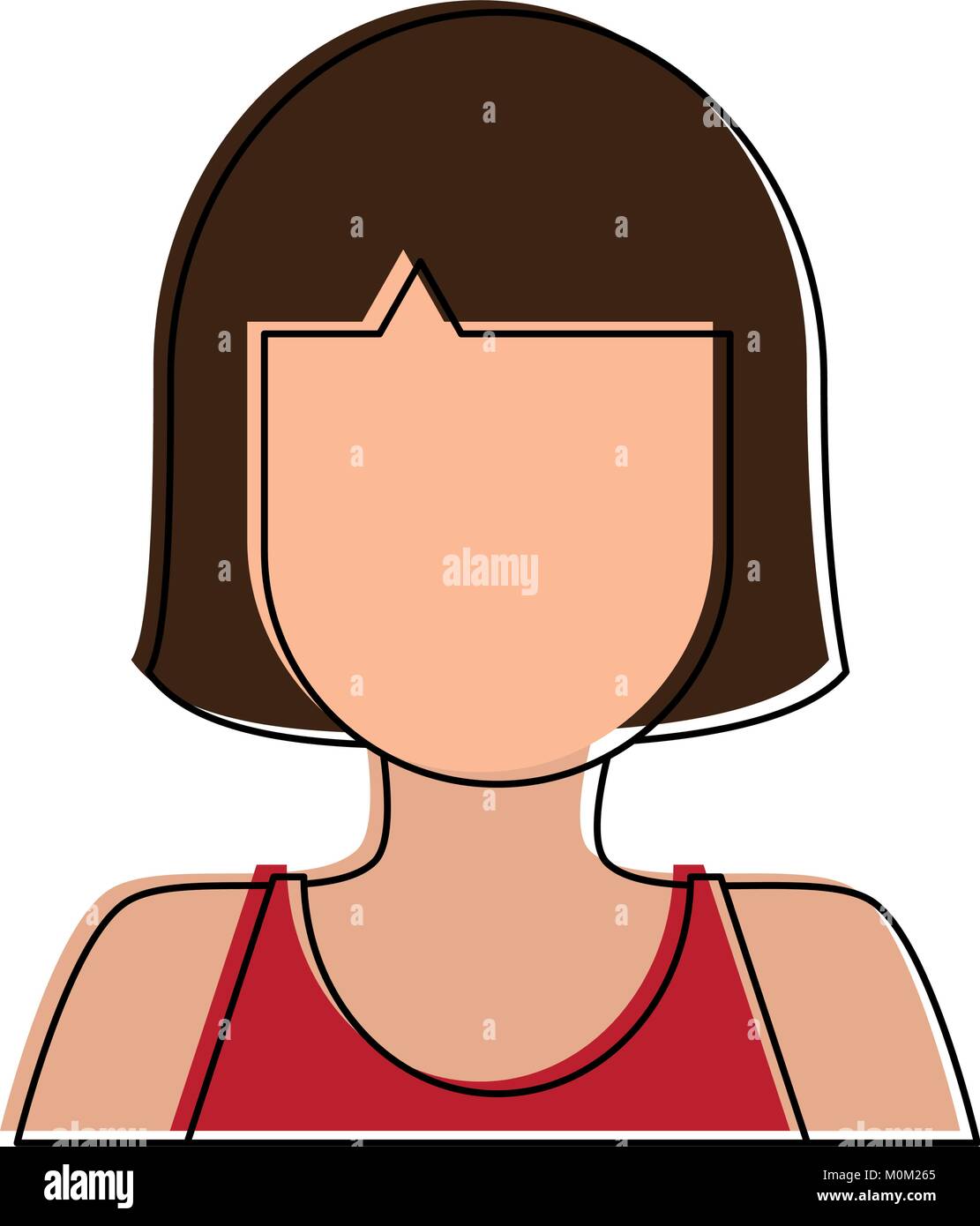 Woman faceless profile Stock Vector Image & Art - Alamy