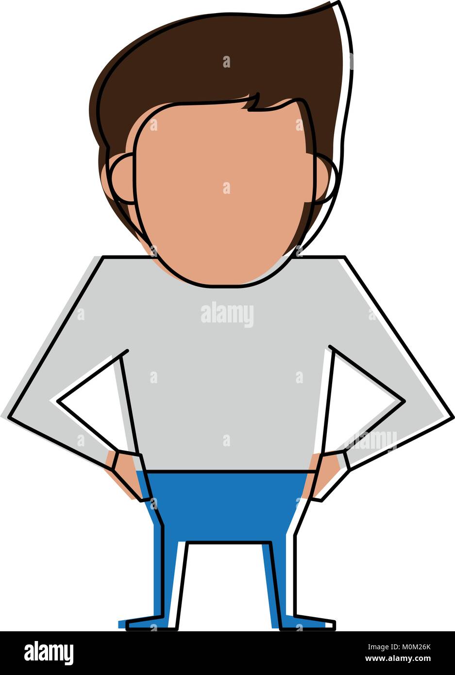 Man faceless cartoon Stock Vector Image & Art - Alamy