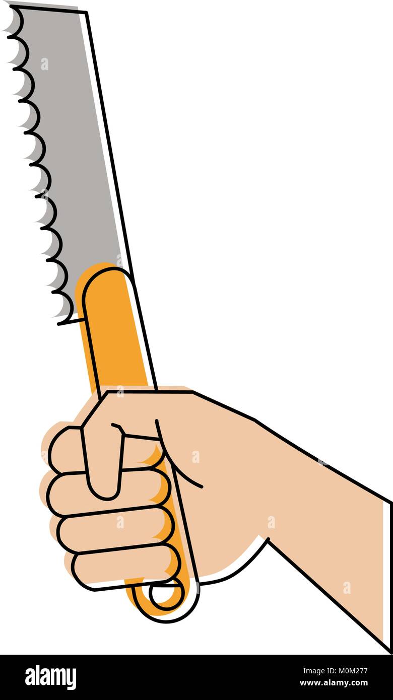 Hand with bread knife Stock Vector Image & Art - Alamy