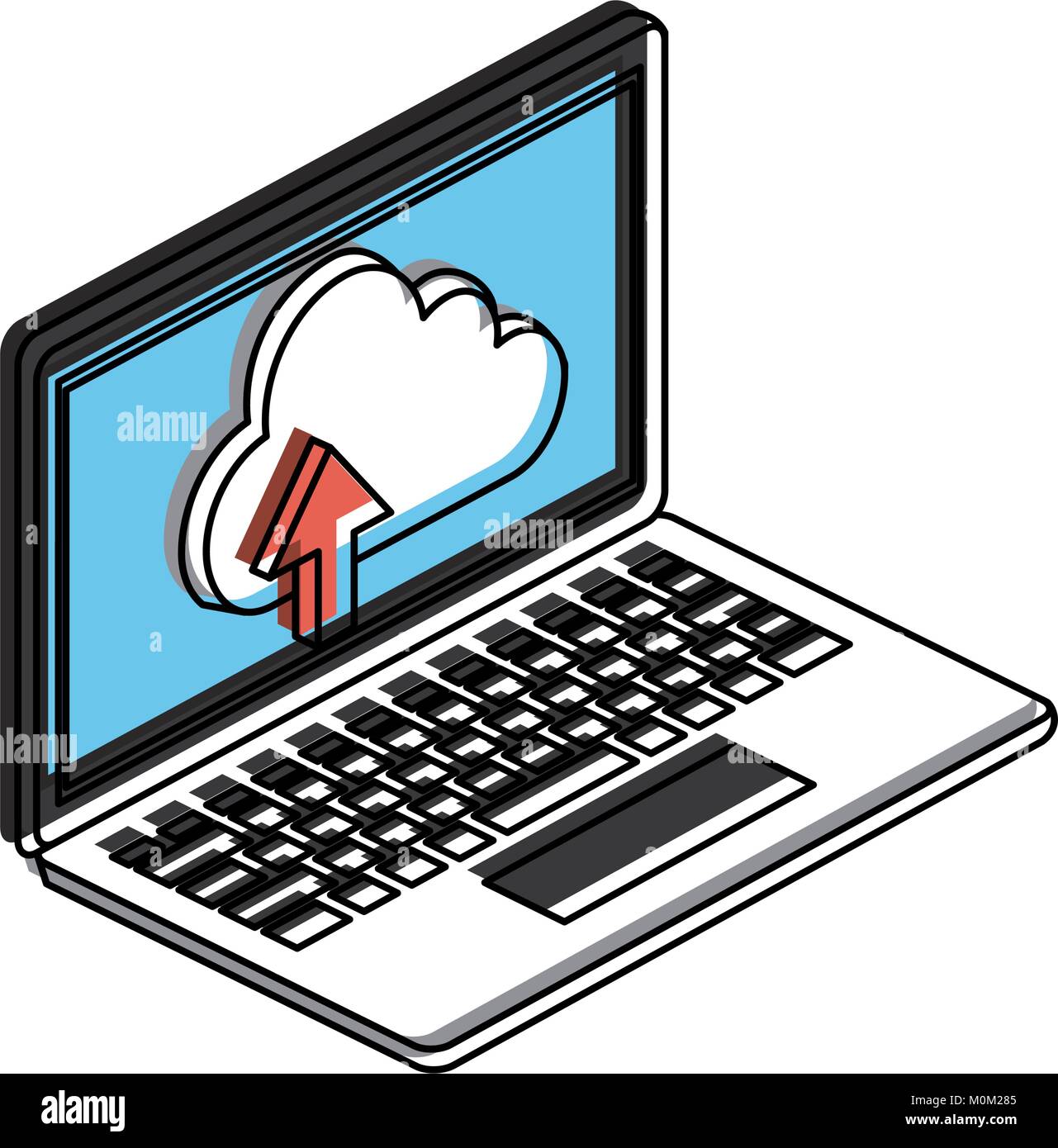 Laptop and cloud computing Stock Vector Image & Art - Alamy
