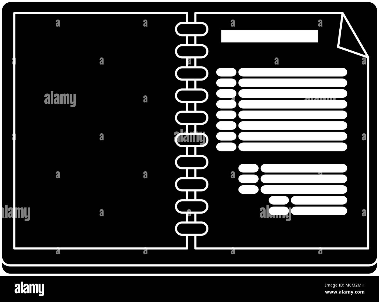 Top view open note Black and White Stock Photos & Images - Alamy