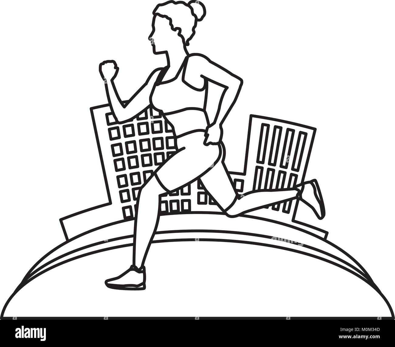 Sporty slim young woman Black and White Stock Photos & Images - Alamy