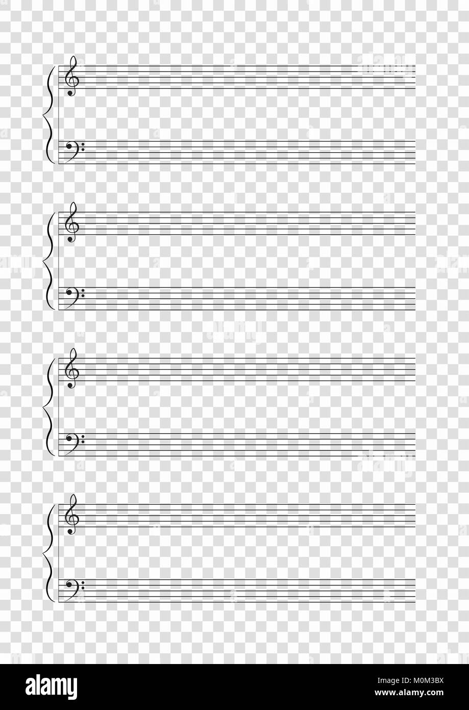 Blank A4 music notes on checkered background Stock Vector Image & Art ...