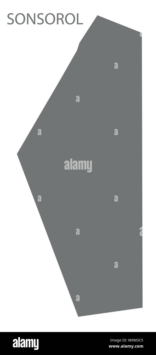 Sonsorol map of Palau grey illustration silhouette shape Stock Vector ...