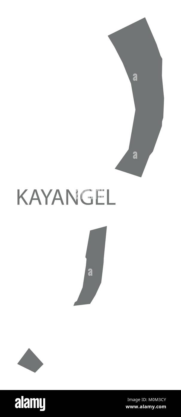 Kayangel map of Palau grey illustration silhouette shape Stock Vector ...