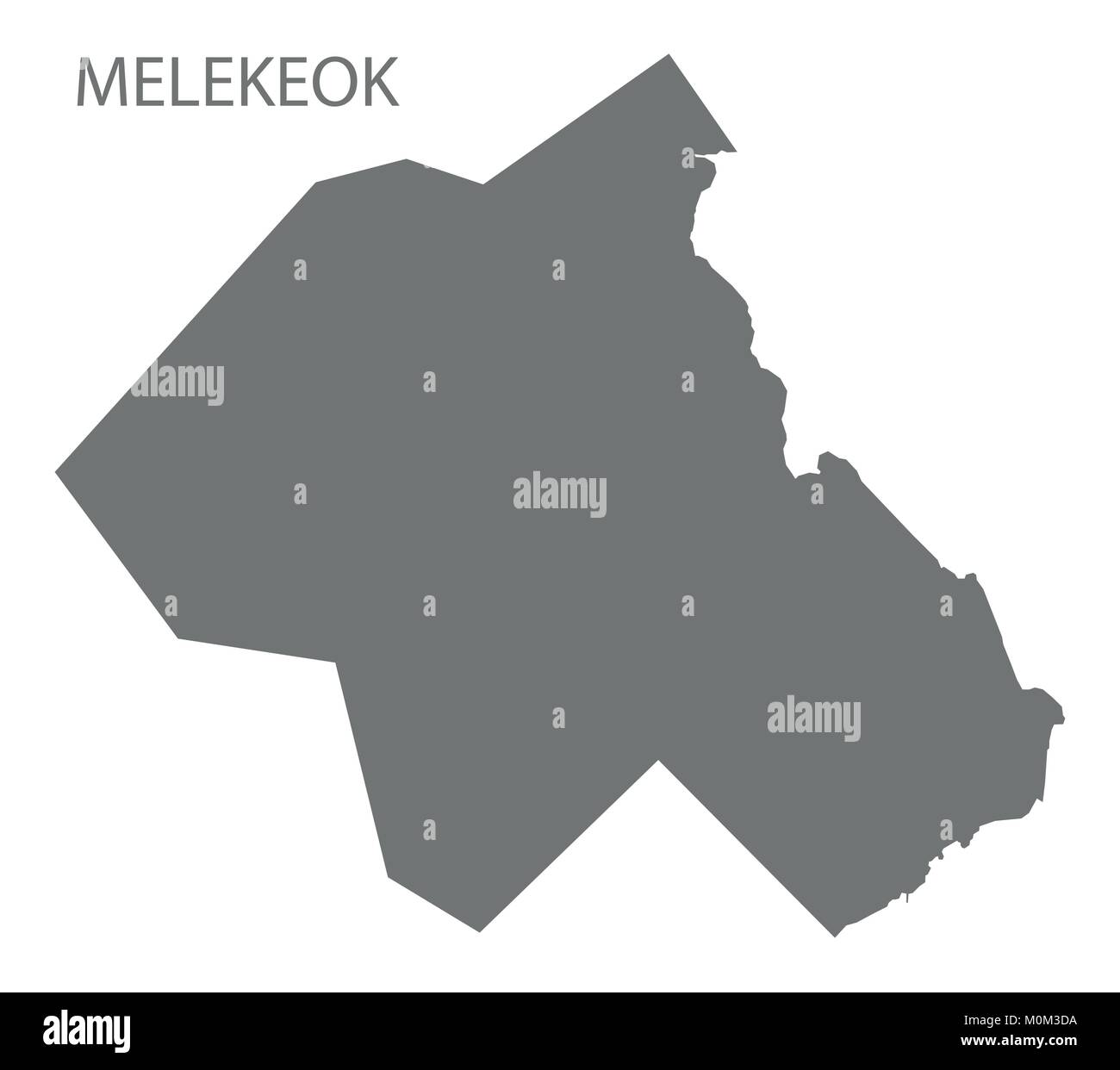 Melekeok map of Palau grey illustration silhouette shape Stock Vector ...