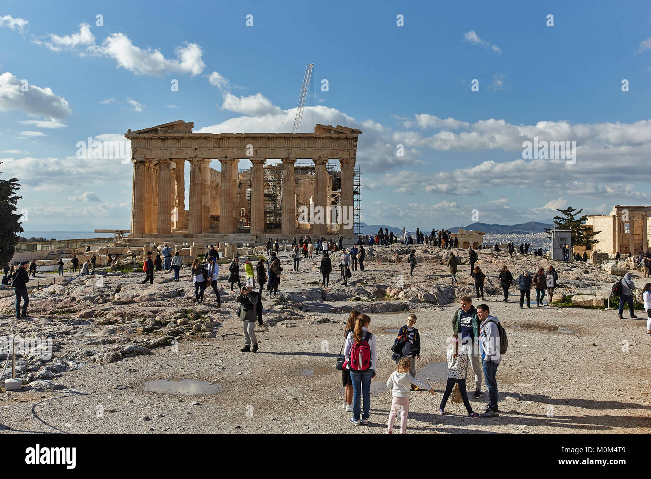 ATHENS, GREECE - JANUARY 03, 2018:Parthenonas in Akropolis, Athens ...