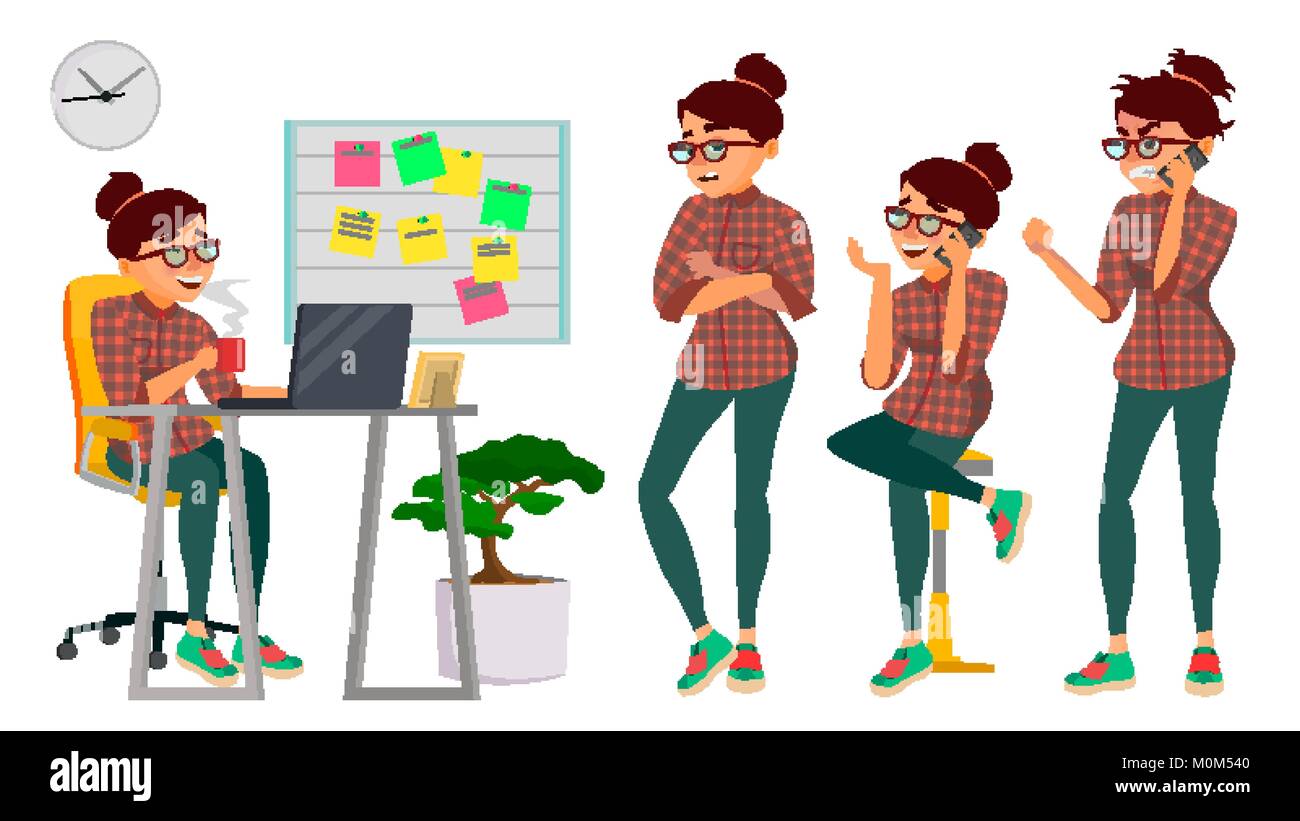 Nice working environment Stock Vector Images - Alamy