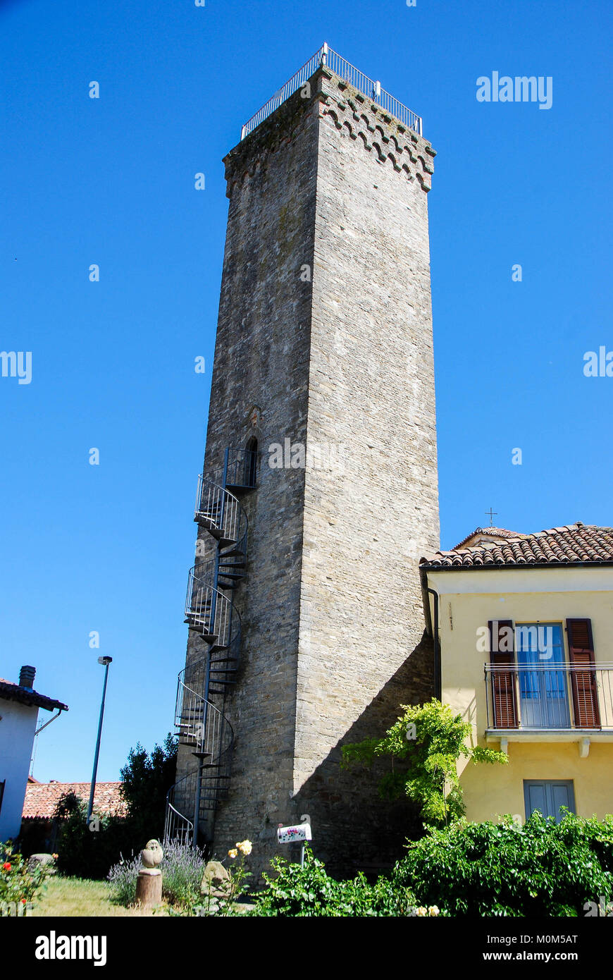 View of Tower of Albaretto Torre, Piedmont - Italy Stock Photo - Alamy