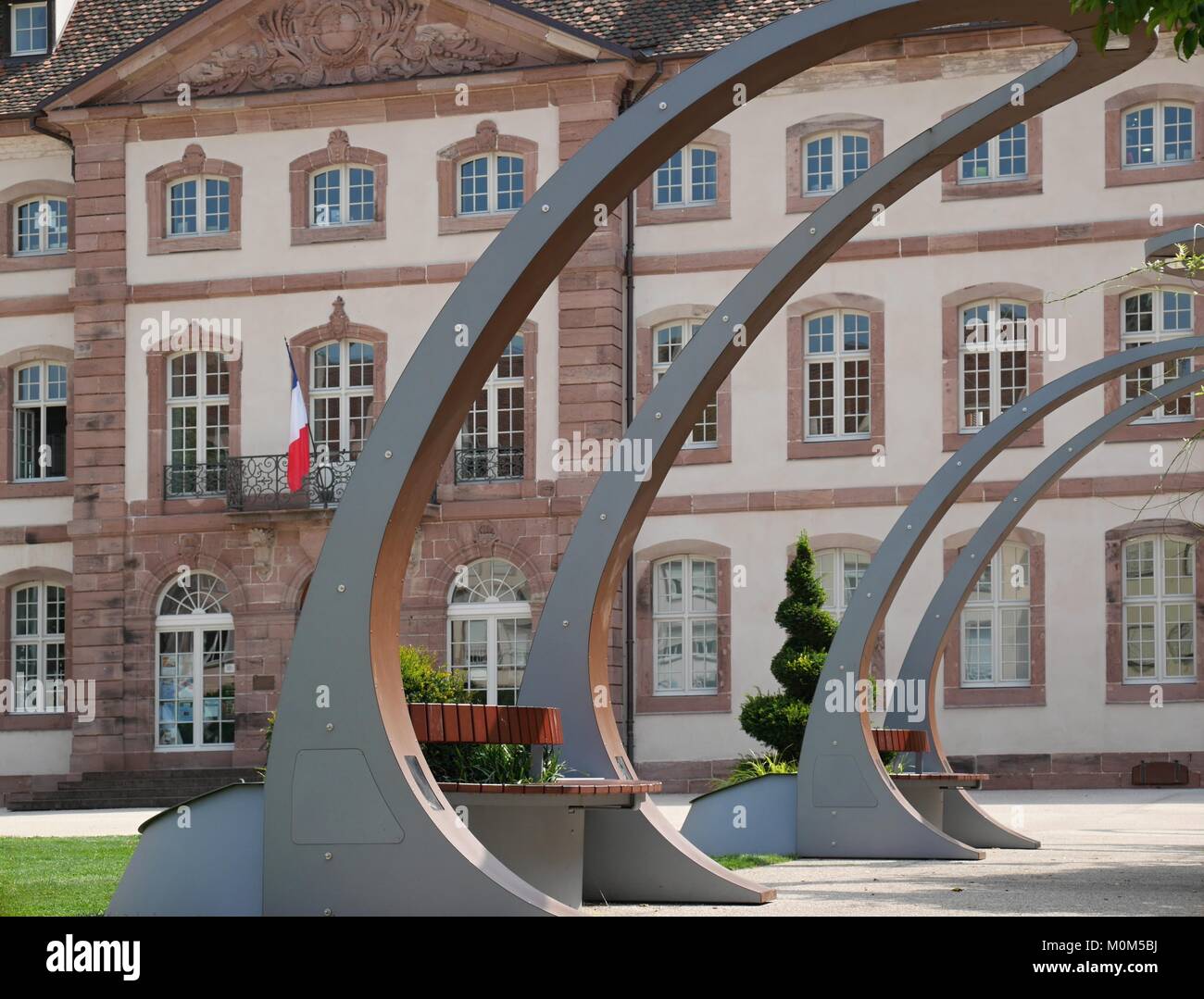 Library in Colmar, Square de la montagne verte, France, Haut-Rhin Stock ...