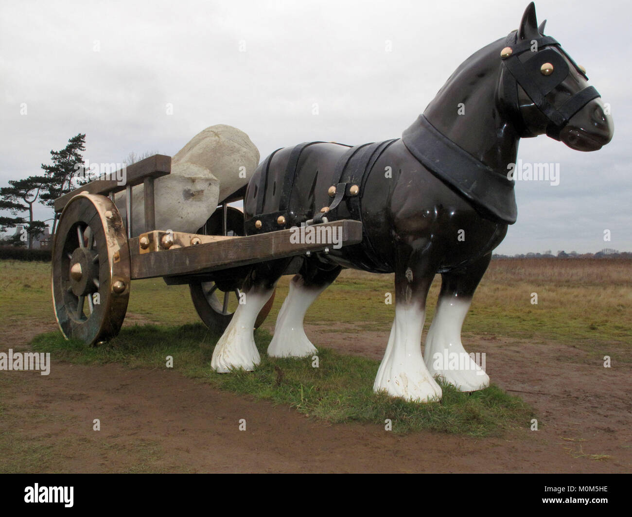 Perceval life sized shire horse sculpture sarah lucas hi-res stock ...