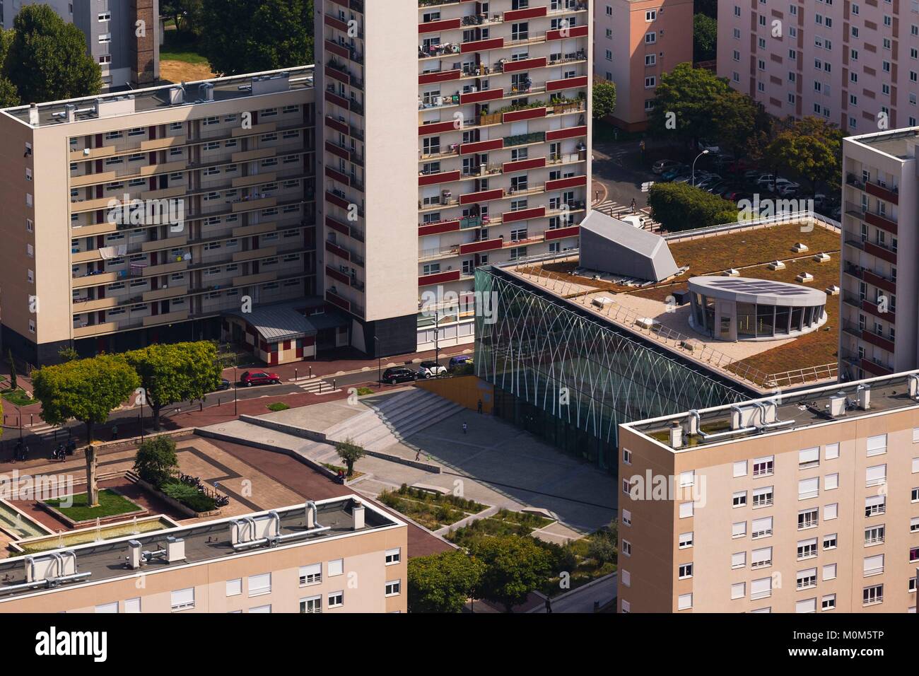 France,Val de Marne,Creteil,Abbaye plaza by architect Gustave Stoskopf ...