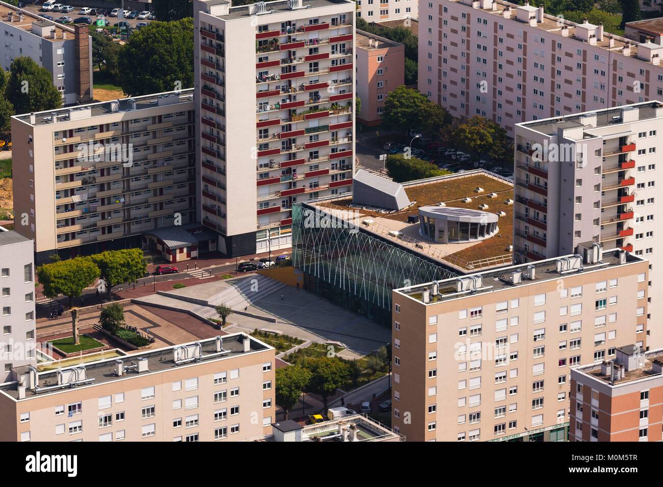 France,Val de Marne,Creteil,Abbaye plaza by architect Gustave Stoskopf ...