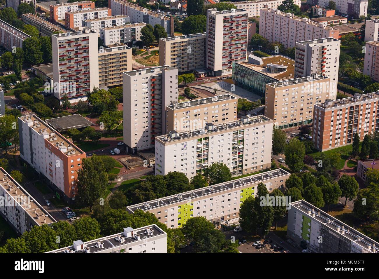 France,Val de Marne,Creteil,Abbaye plaza by architect Gustave Stoskopf ...