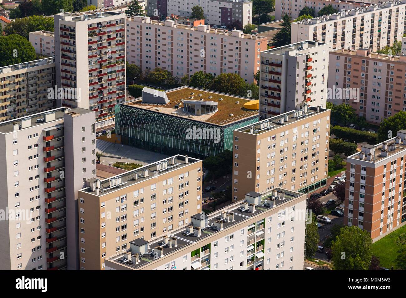 France,Val de Marne,Creteil,Abbaye plaza by architect Gustave Stoskopf ...