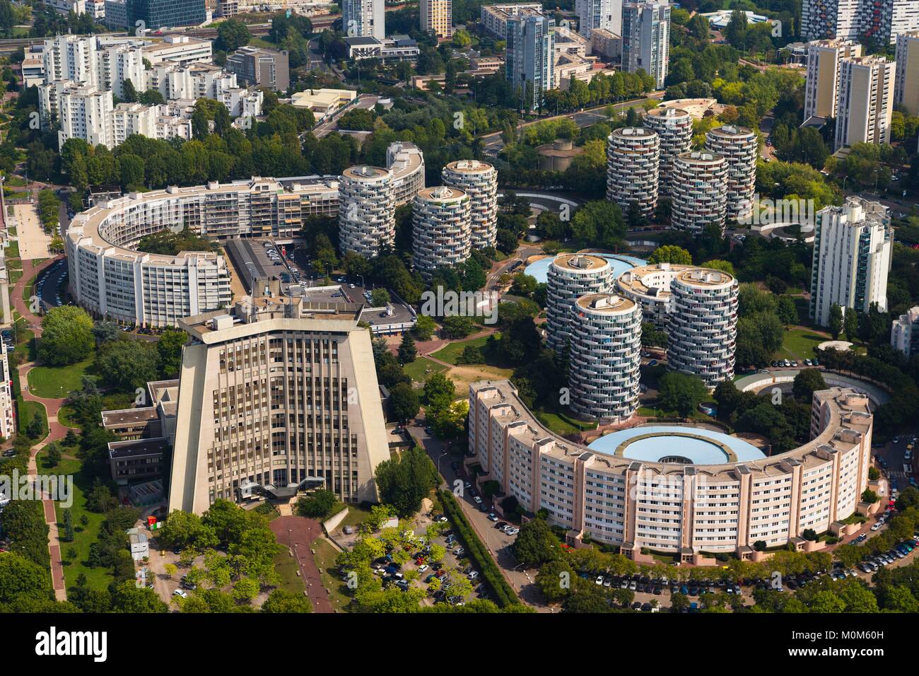 France,Val de Marne,Creteil,Palais district,buildings Choux from ...