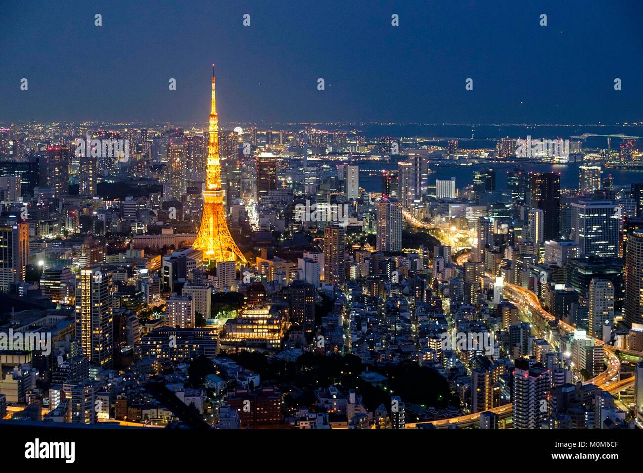 Japan,Honshu island,Kanto region,Tokyo,Roppongi hills,Tokyo tower Stock ...