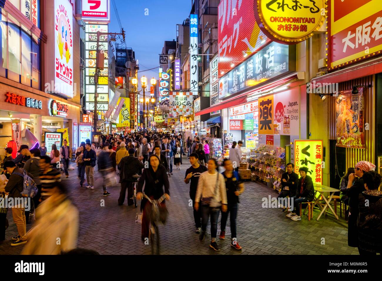 Japan,Honshu island,Kansaï region,Osaka,Namba area,Dotonbori Stock ...