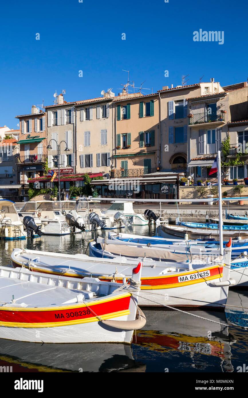 France,Bouches du Rhone,Cassis,the port of the city,the Quay Jean ...