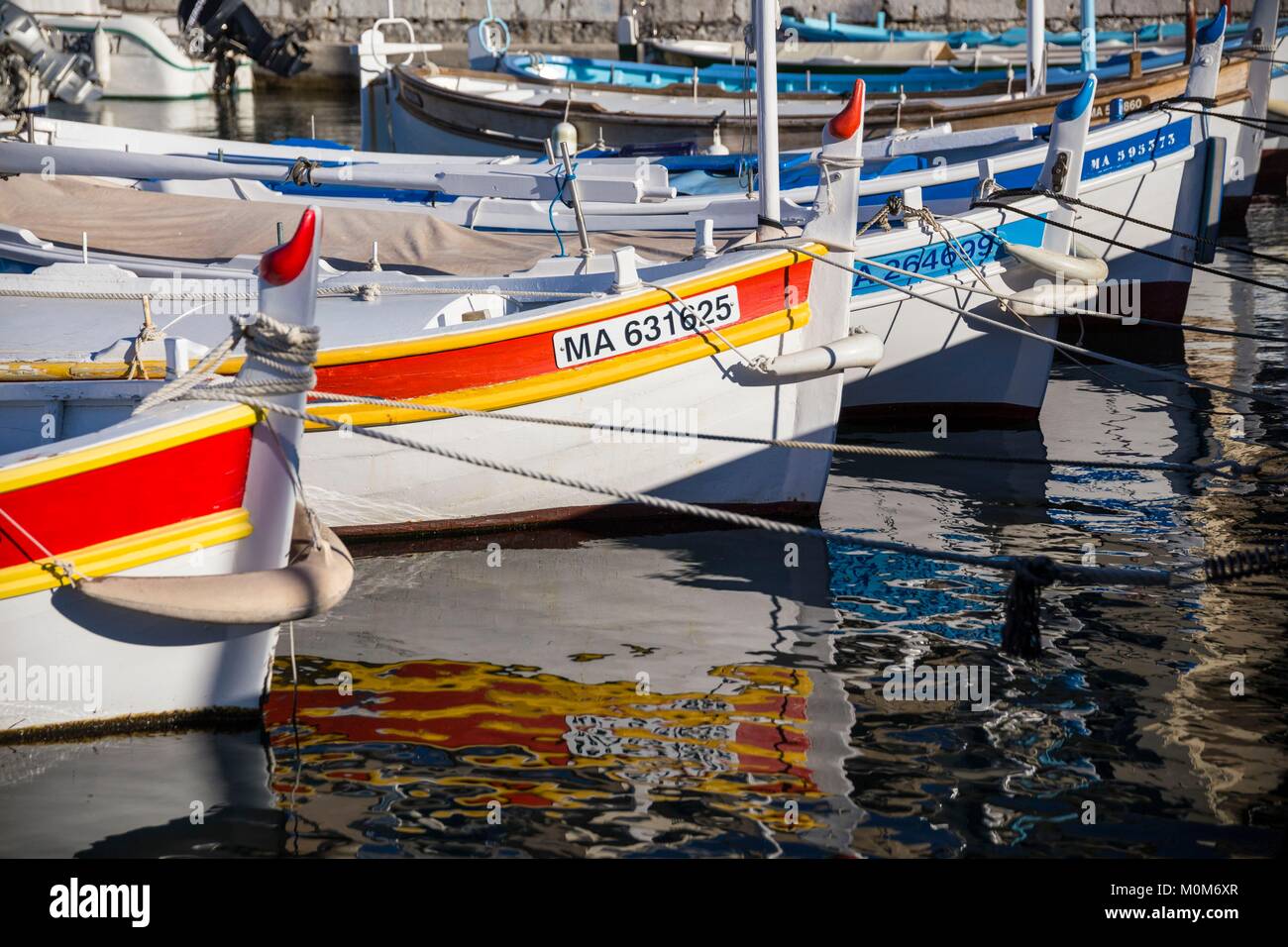 France,Bouches du Rhone,Cassis,the port of the city,the Quay Jean ...
