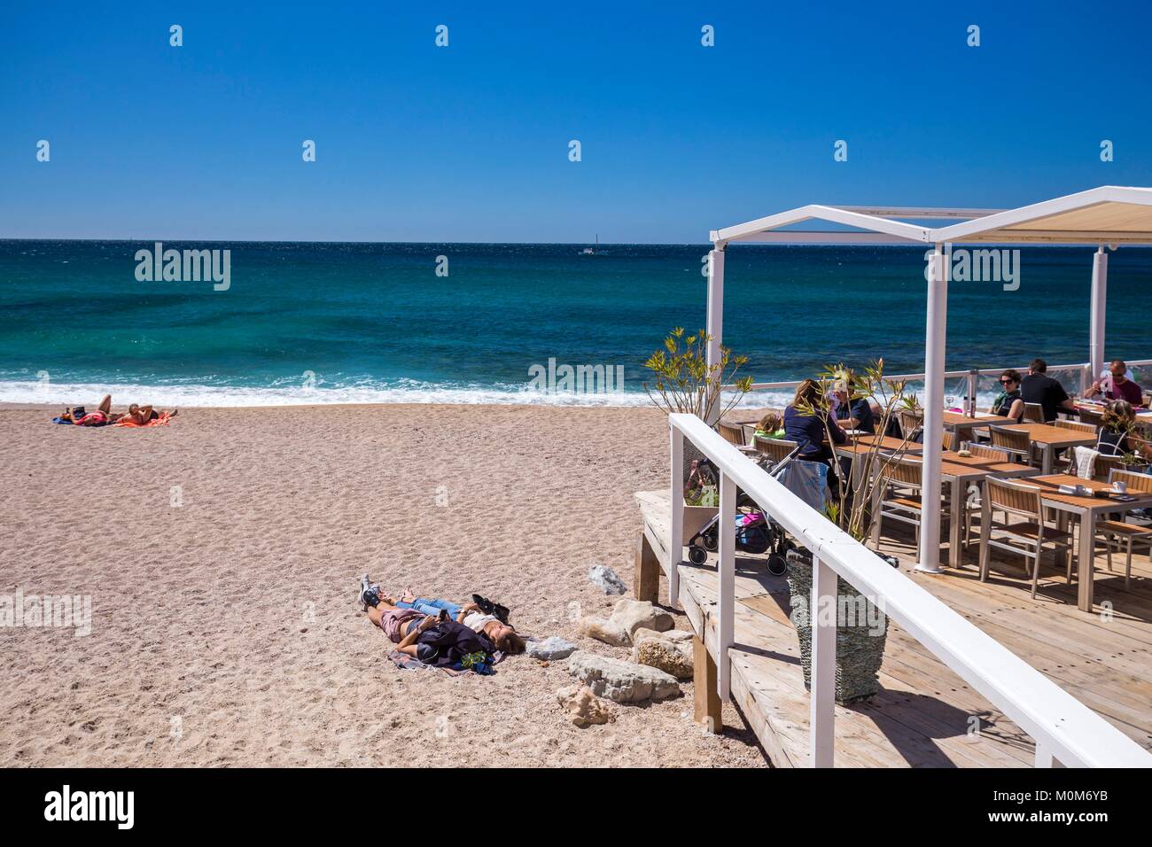 France,Bouches du Rhone,Cassis,beach of the Grande Mer Stock Photo - Alamy