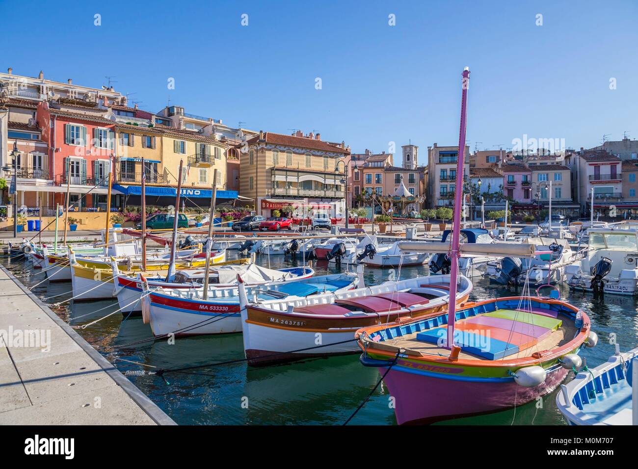 France,Bouches du Rhone,Cassis,the port of the city,the Quay Jean ...