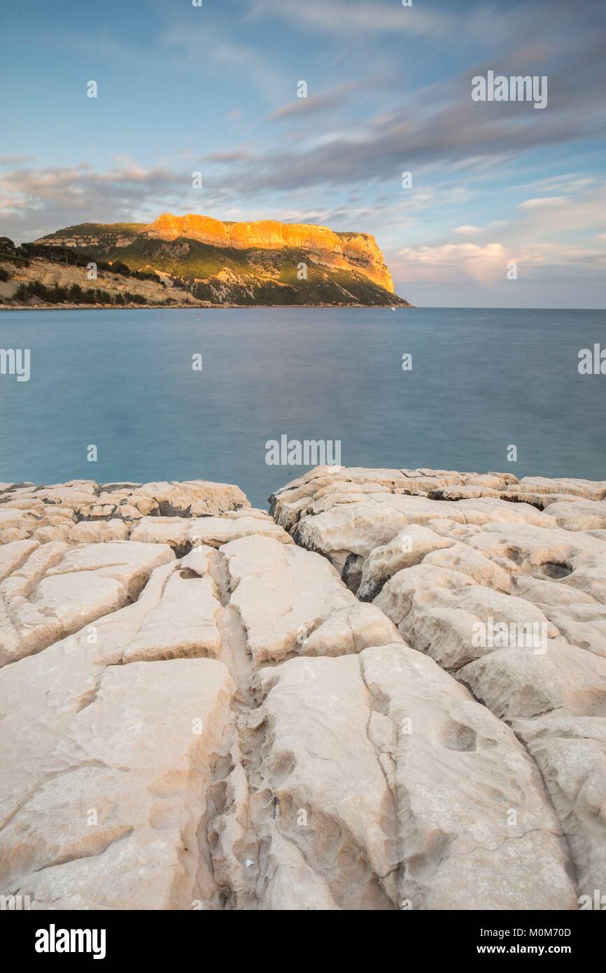 France,Bouches du Rhone,National park of Calanques,Cassis,cliffs of the ...