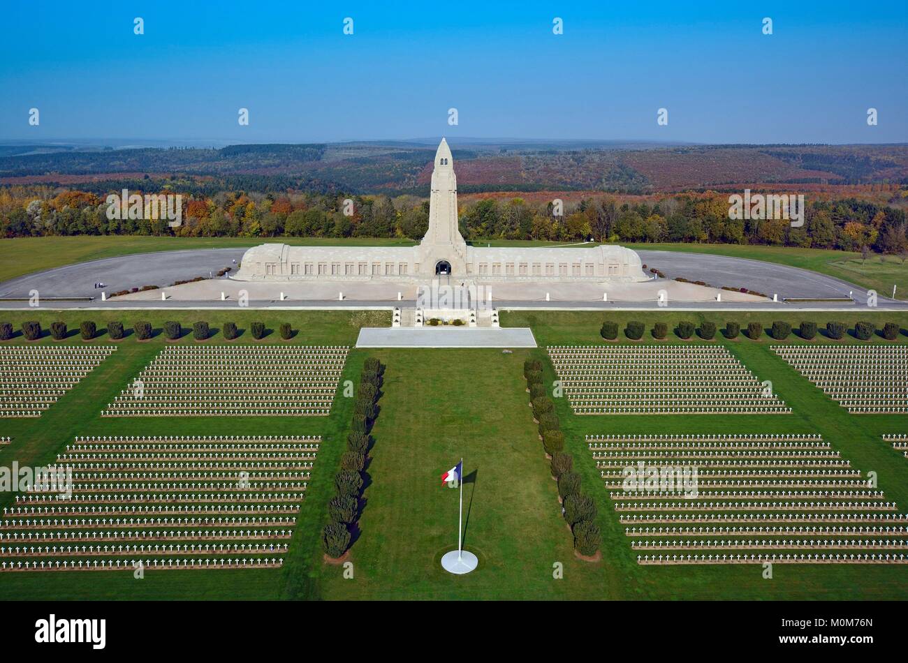 Douaumont ossuary cemetery aerial view hi-res stock photography and ...
