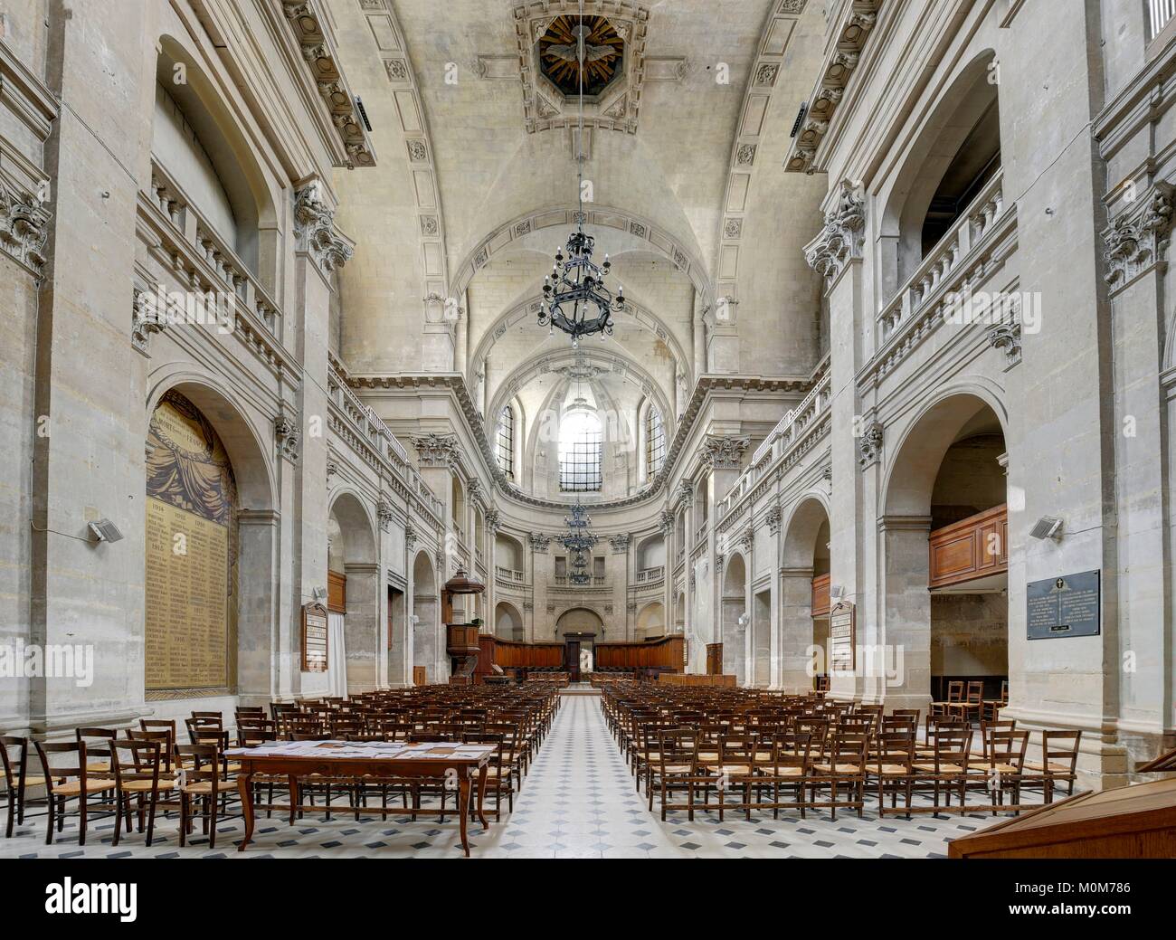 France,Paris,the protestant church of the Oratory of the Louvre Stock ...