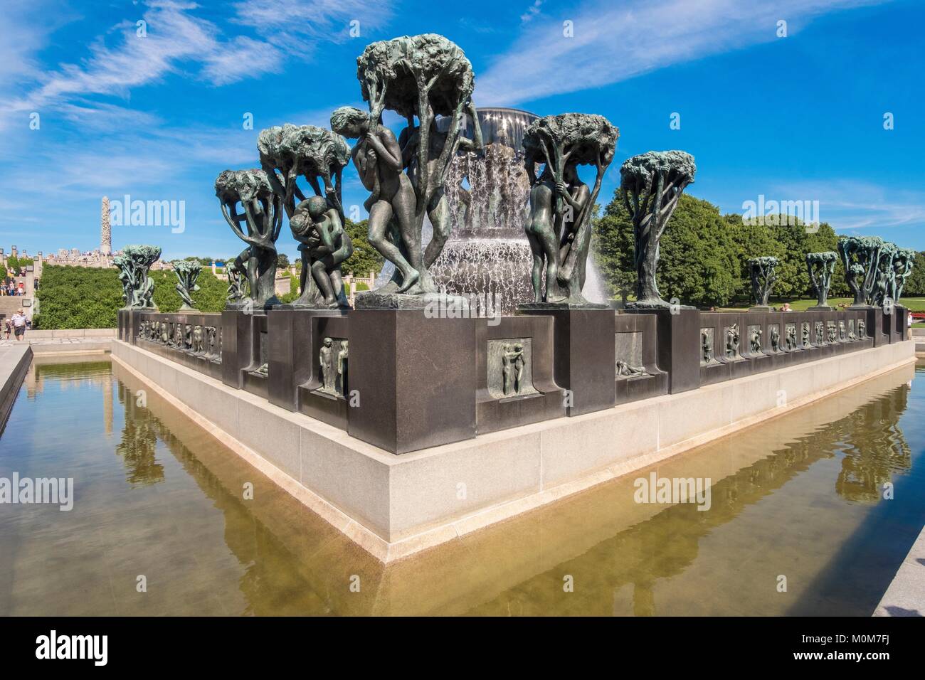 Norway,Oslo,statue in Frognerpark,which gathers 214 statues of the ...