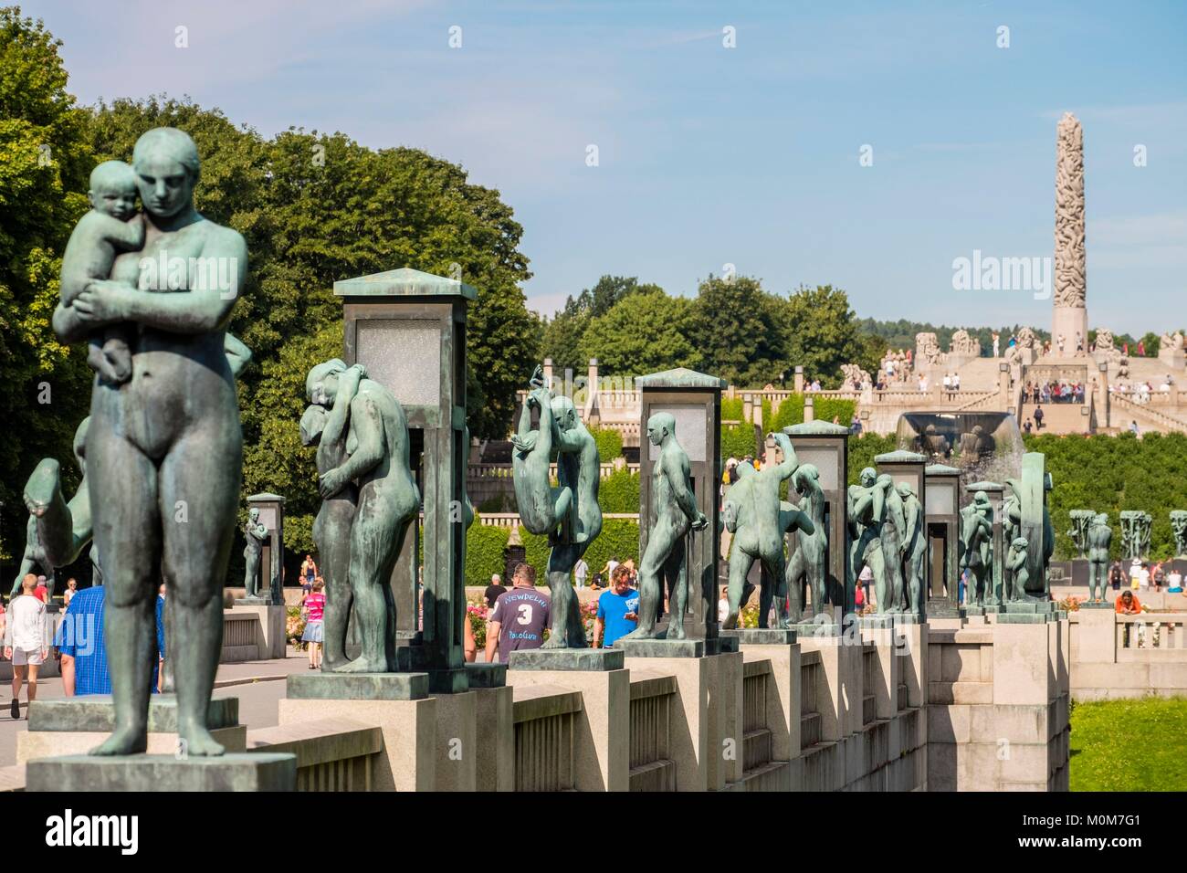 Norway,Oslo,statue in Frognerpark,which gathers 214 statues of the ...