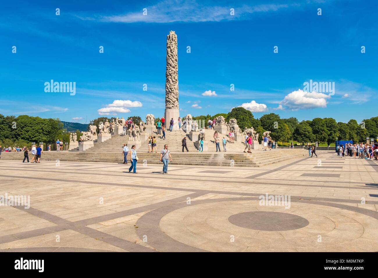 Norway,Oslo,statue park Frogner Park (Frognerpark),which gathers 214 ...