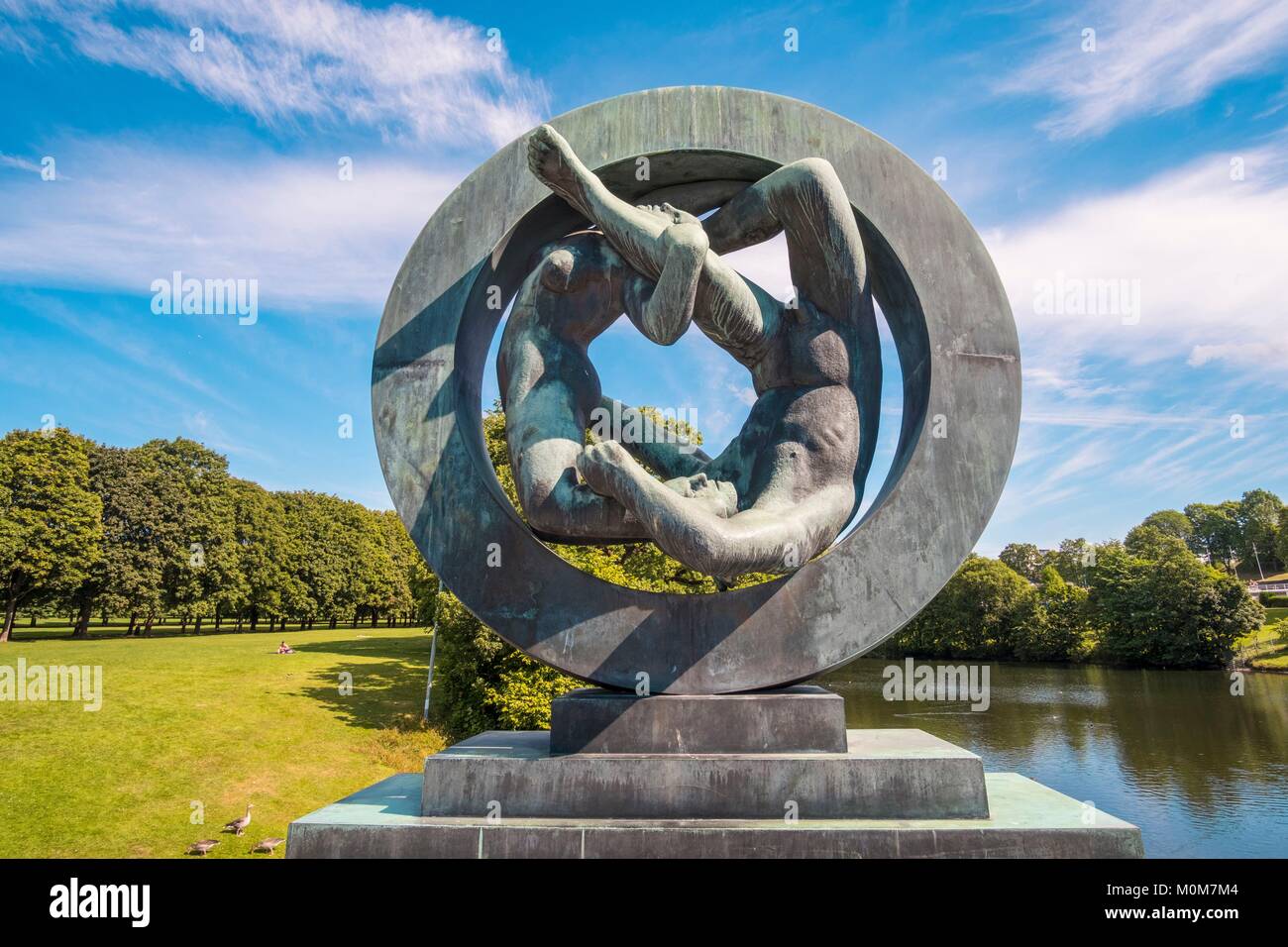 Norway,Oslo,statue in Frognerpark,which gathers 214 statues of the ...