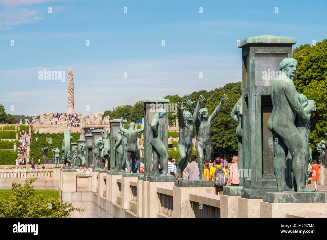Norway,Oslo,statue in Frognerpark,which gathers 214 statues of the ...