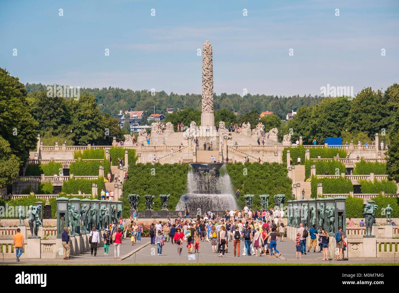 Norway,Oslo,statue in Frognerpark,which gathers 214 statues of the ...