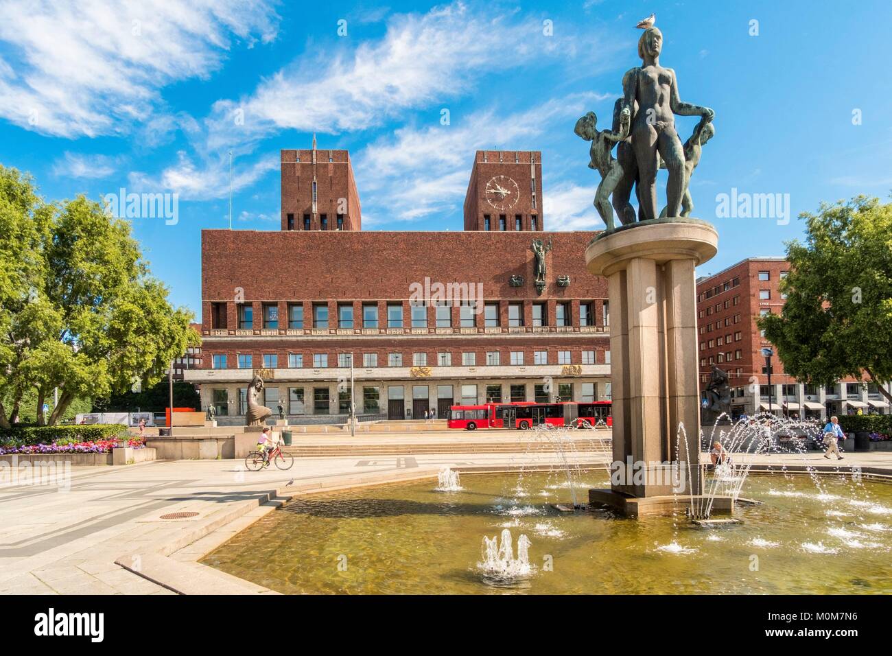 Norway,Oslo,City Hall (Radhuset Stock Photo - Alamy