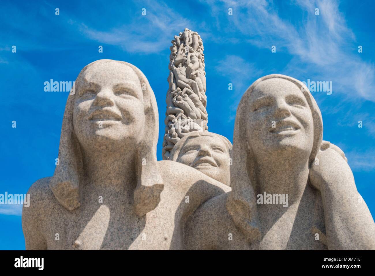 Norway,Oslo,statue in Frognerpark,which gathers 214 statues of the ...