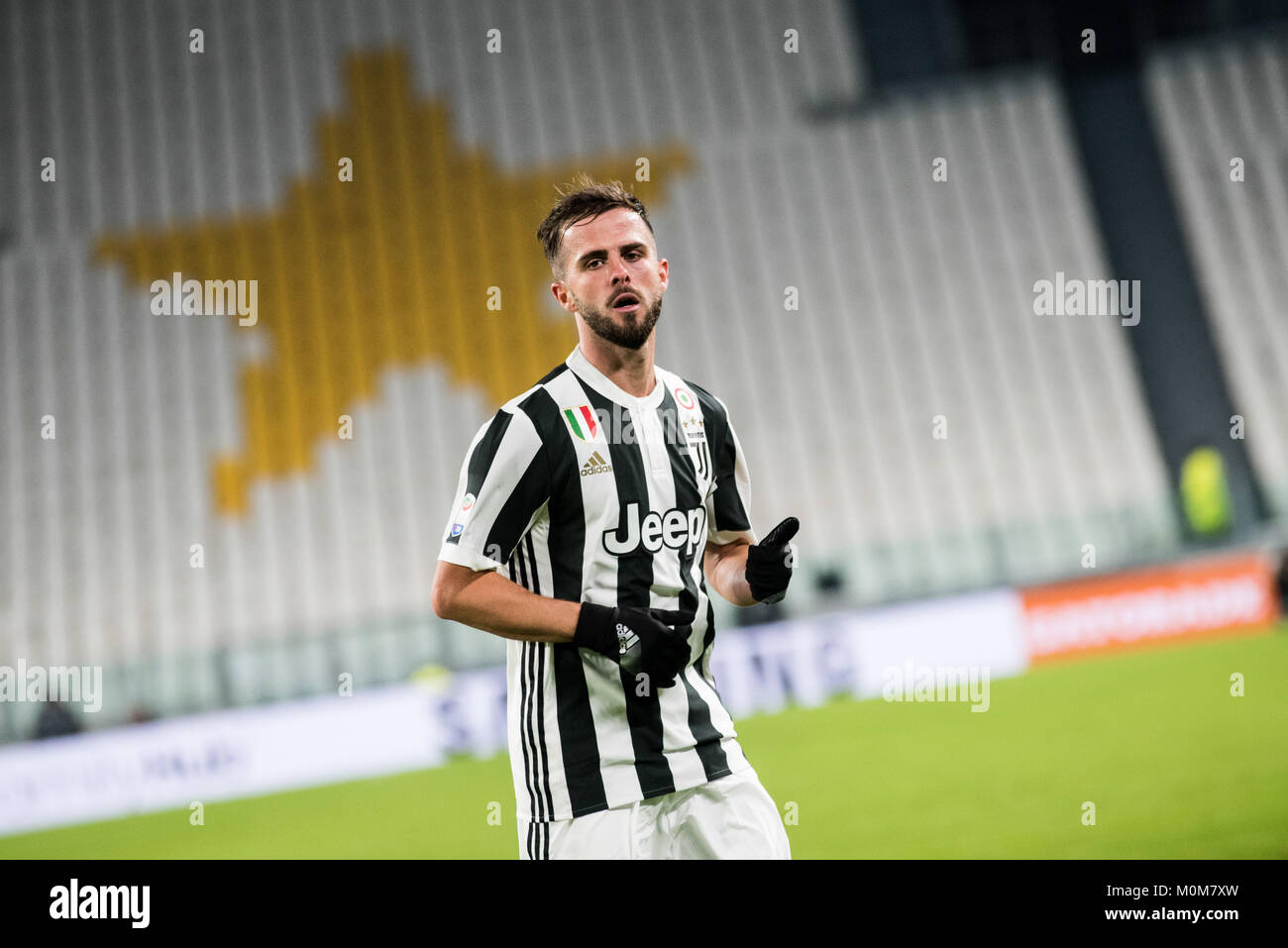 Turin, Italy. 22nd Jan, 2018. Miralem Pjanic (Juventus FC) during the ...
