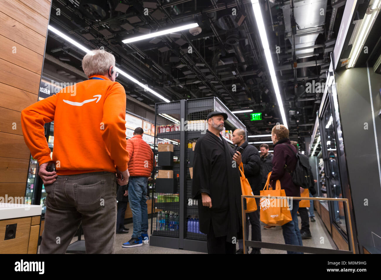 Seattle, United States. 22nd Jan, 2018. Amazon Go, Amazon's high-tech ...
