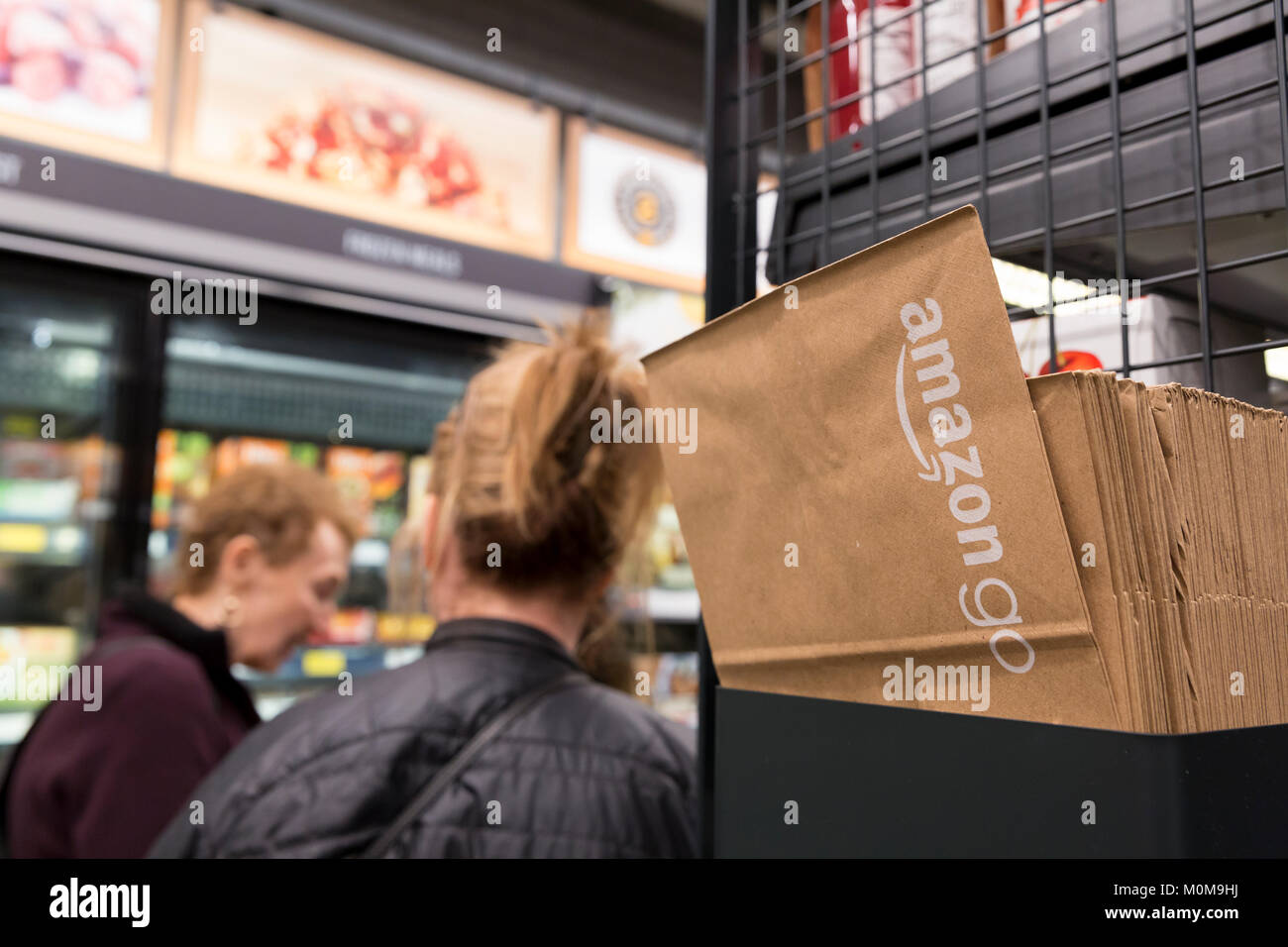 Seattle, United States. 22nd Jan, 2018. Amazon Go, Amazon's high-tech ...