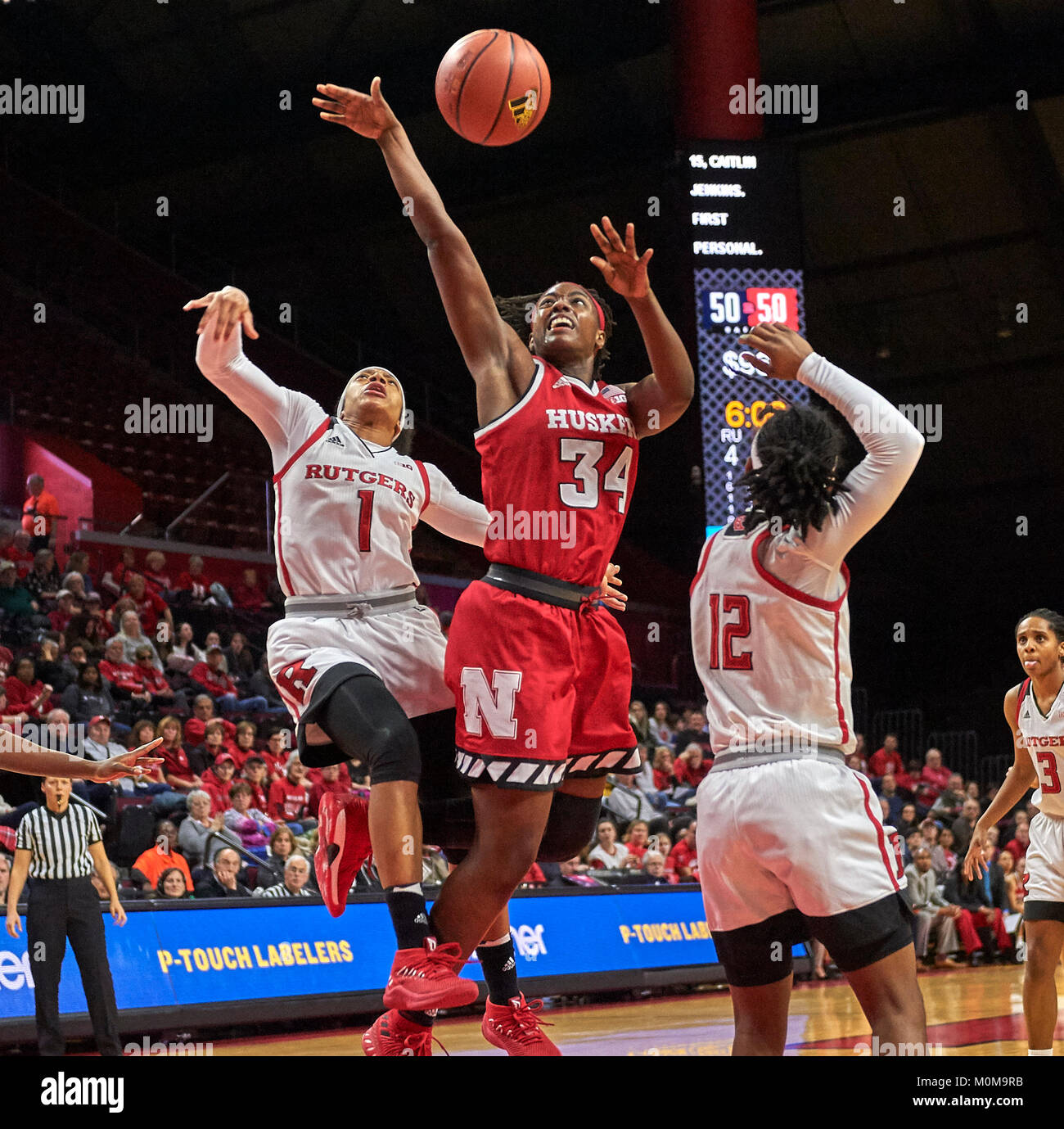 Piscataway, New Jersey, USA. 22nd Jan, 2018. Nebraska Cornhuskers guard ...
