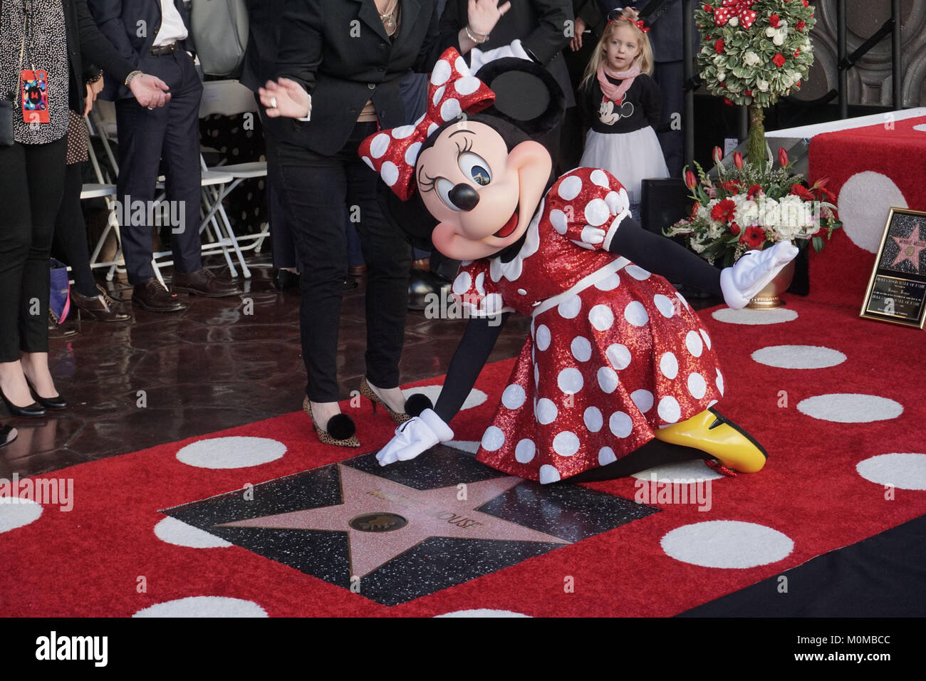 Los Angeles, USA. 22nd Jan, 2018. Minnie Mouse received the 2627th Star ...