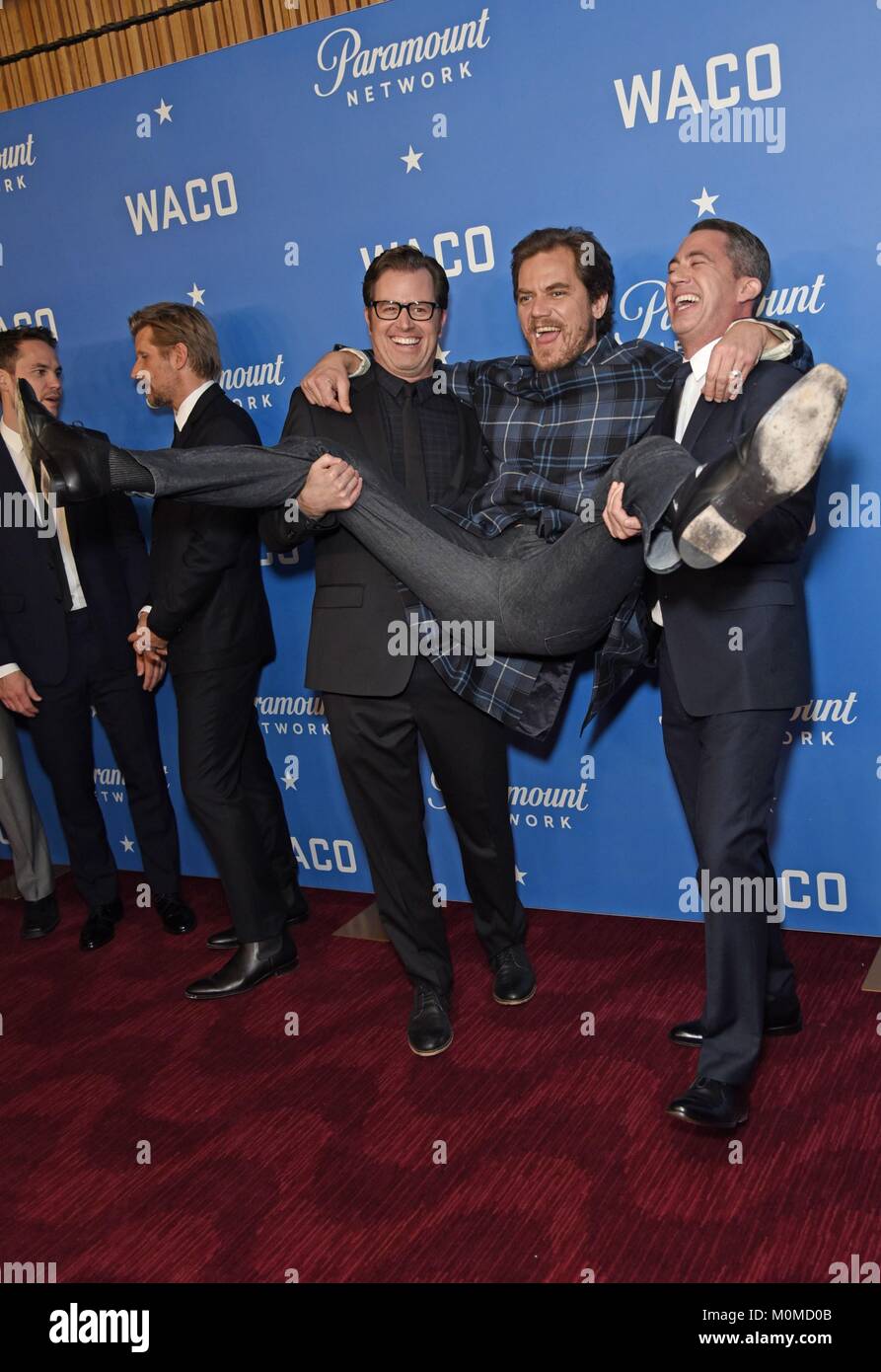 New York, NY, USA. 22nd Jan, 2018. John Erick Dowdle, Michael Shannon ...