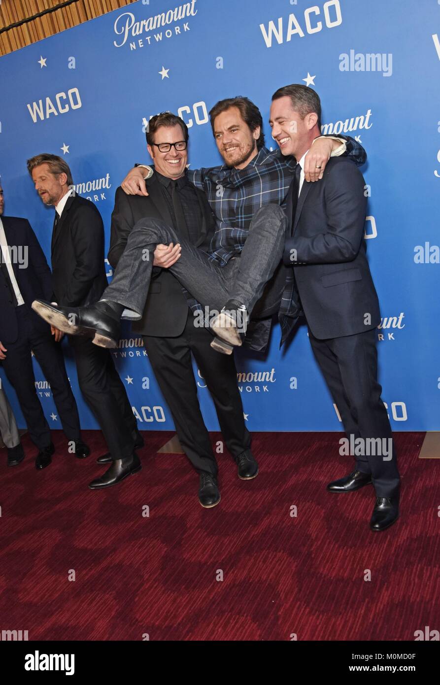 New York, NY, USA. 22nd Jan, 2018. John Erick Dowdle, Michael Shannon ...