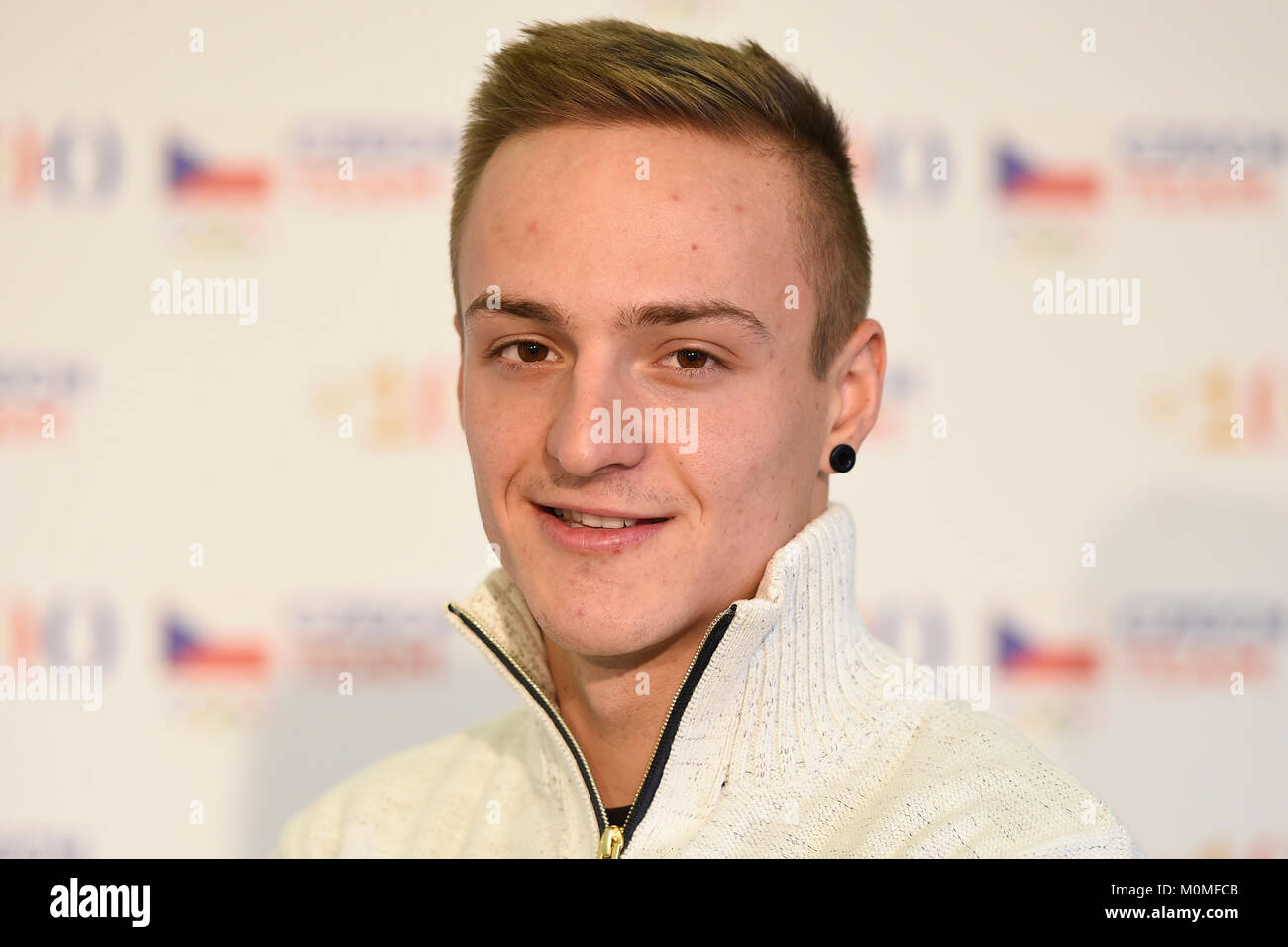 Prague, Czech Republic. 23rd Jan, 2018. Czech Nordic combined skier ...