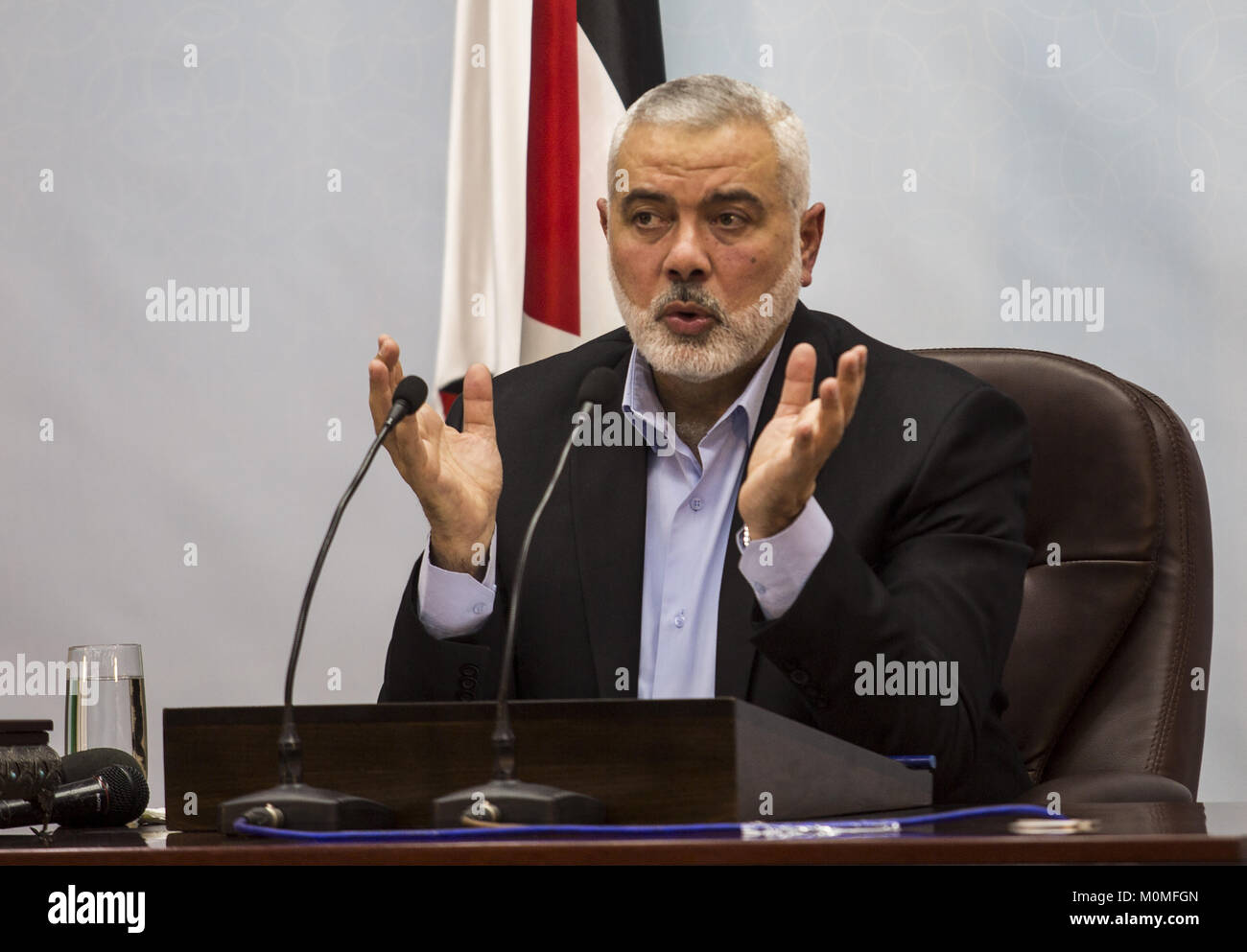 Gaza City, The Gaza Strip, Palestine. 23rd Jan, 2018. Hamas' leader ...
