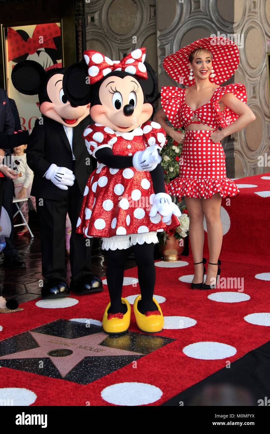 Los Angeles, CA, USA. 22nd Jan, 2018. Mickey Mouse, Katy Perry, Minnie ...