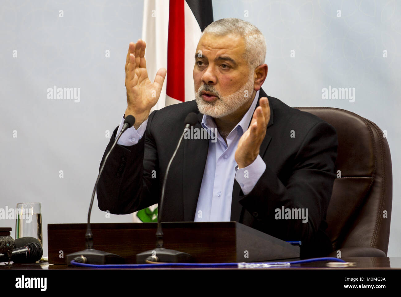 Gaza City, The Gaza Strip, Palestine. 23rd Jan, 2018. Hamas' leader ...