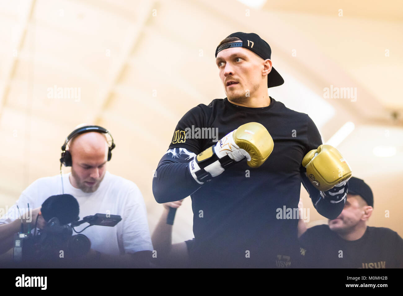 Riga, Latvia. 23rd Jan, 2018. Ukrainian boxer Oleksandr Usyk at Public ...