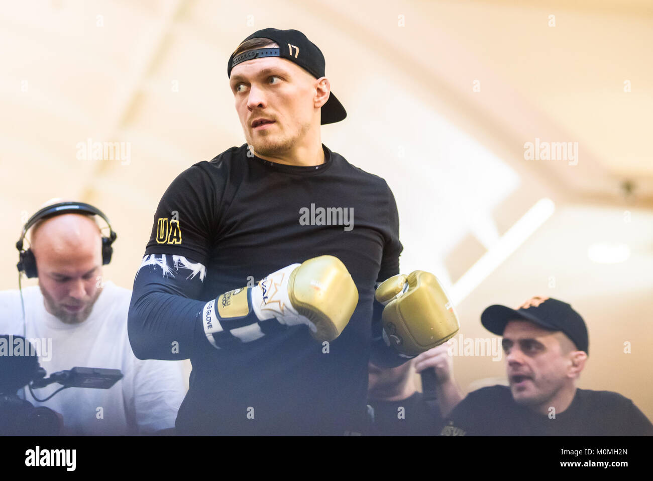 Riga, Latvia. 23rd Jan, 2018. Ukrainian boxer Oleksandr Usyk at Public ...